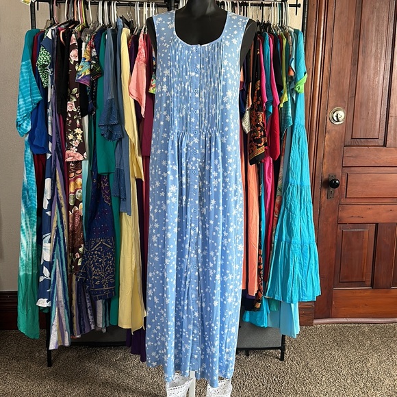 The Paragon | Dresses | New Womans Maxi Dress Polyrayon Sleeveless Blue ...